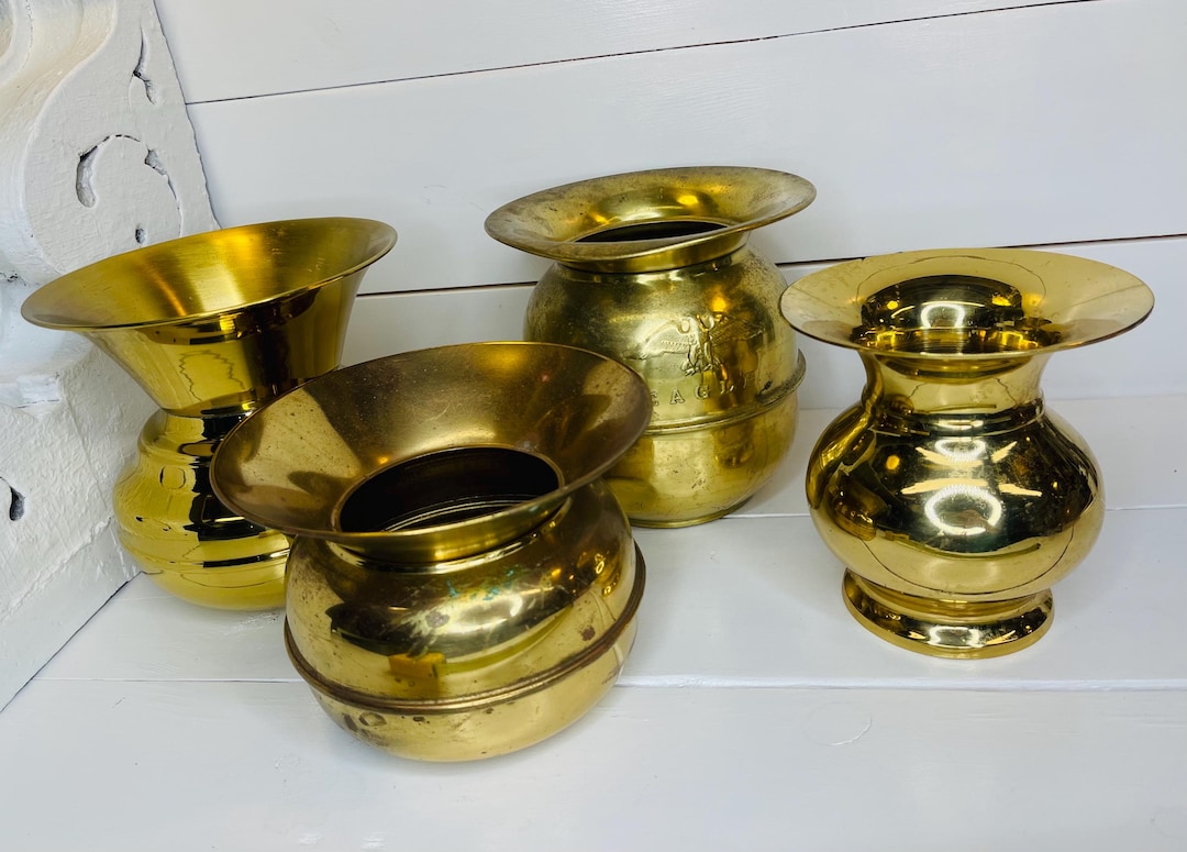 Vintage Tin Spittoon, Vintage Cuspidor, Vintage Spitting Bowl, Rustic ...