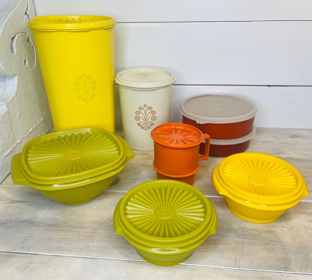 Vintage Tupperware Container, Vintage Tupperware Set of 2 Cups ...