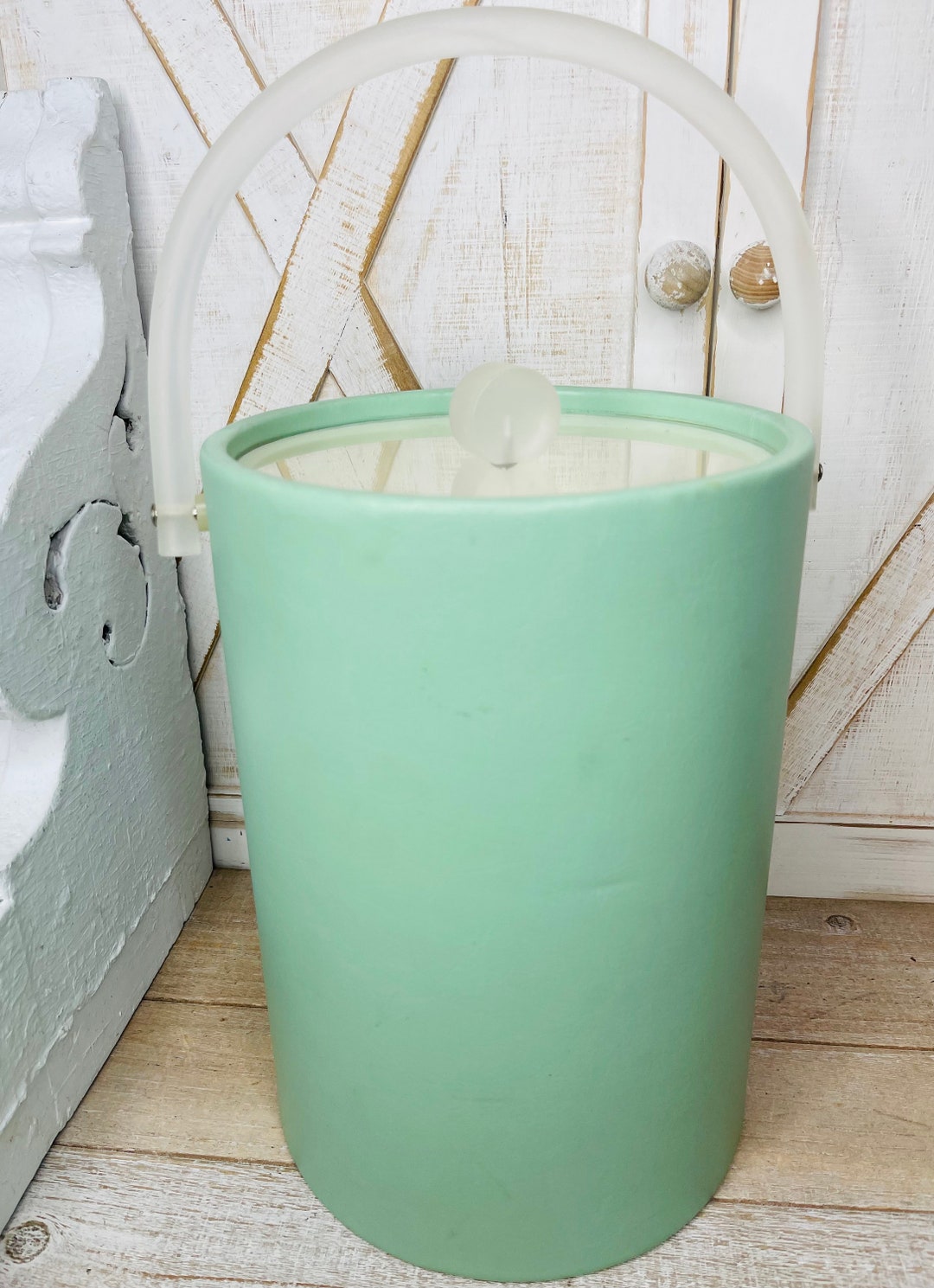 Vintage Mint Green Ice Bucket, Retro Mint Green Ice Bucket, Vintage ...