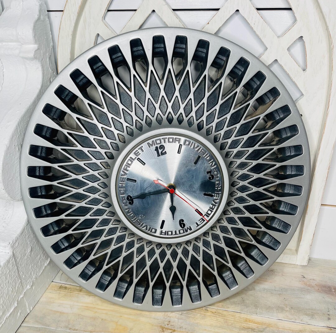 Vintage Chevrolet Plastic Rim Transformed to a Clock, Vintage Man Cave ...