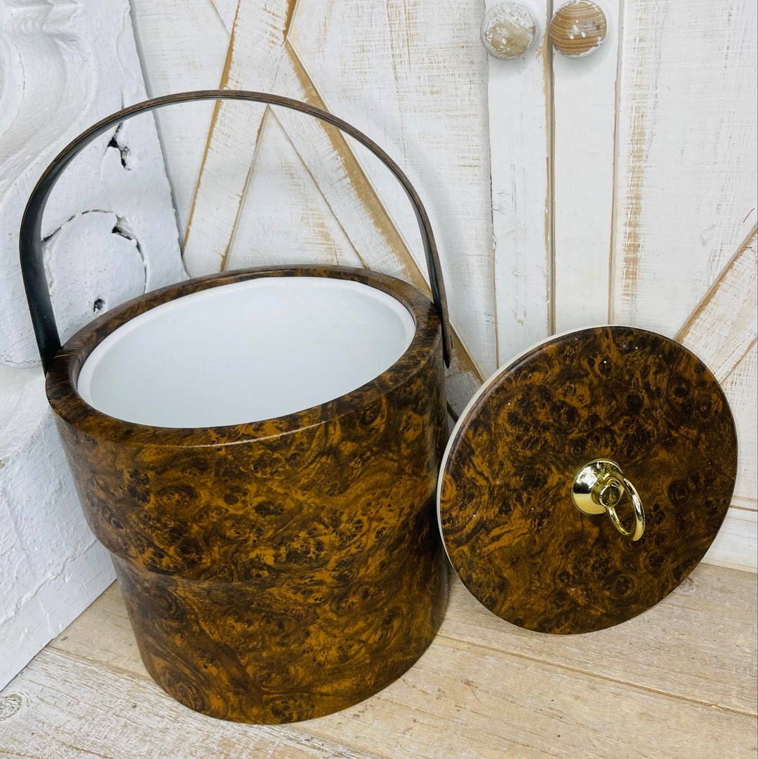 Retro Ice Bucket, Retro Ice Bucket, Retro Barware, Retro Boho Ice ...