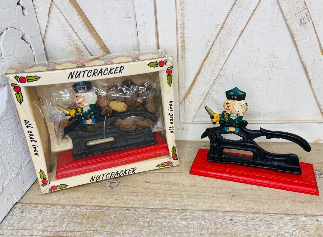 Vintage Metal Nutcracker and Nuts 1960s, Antique Metal Nutcracker - Etsy