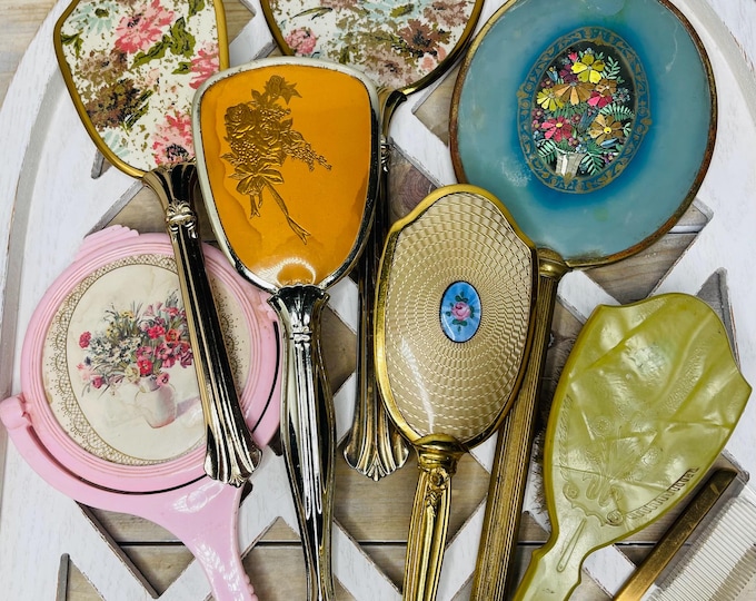 Vintage Hand Mirror, Vanity Hand Mirror, Vintage Handheld Mirror ...