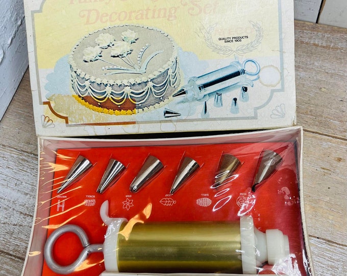 Vintage ATECO Fancy Cake and Pastry Decorating Set Syringe, Vintage ...