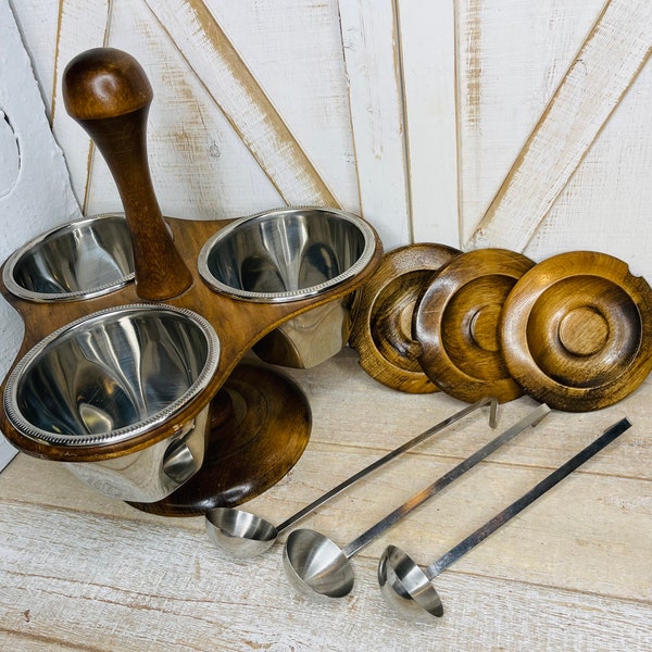 Wooden Condiments Tray - Etsy