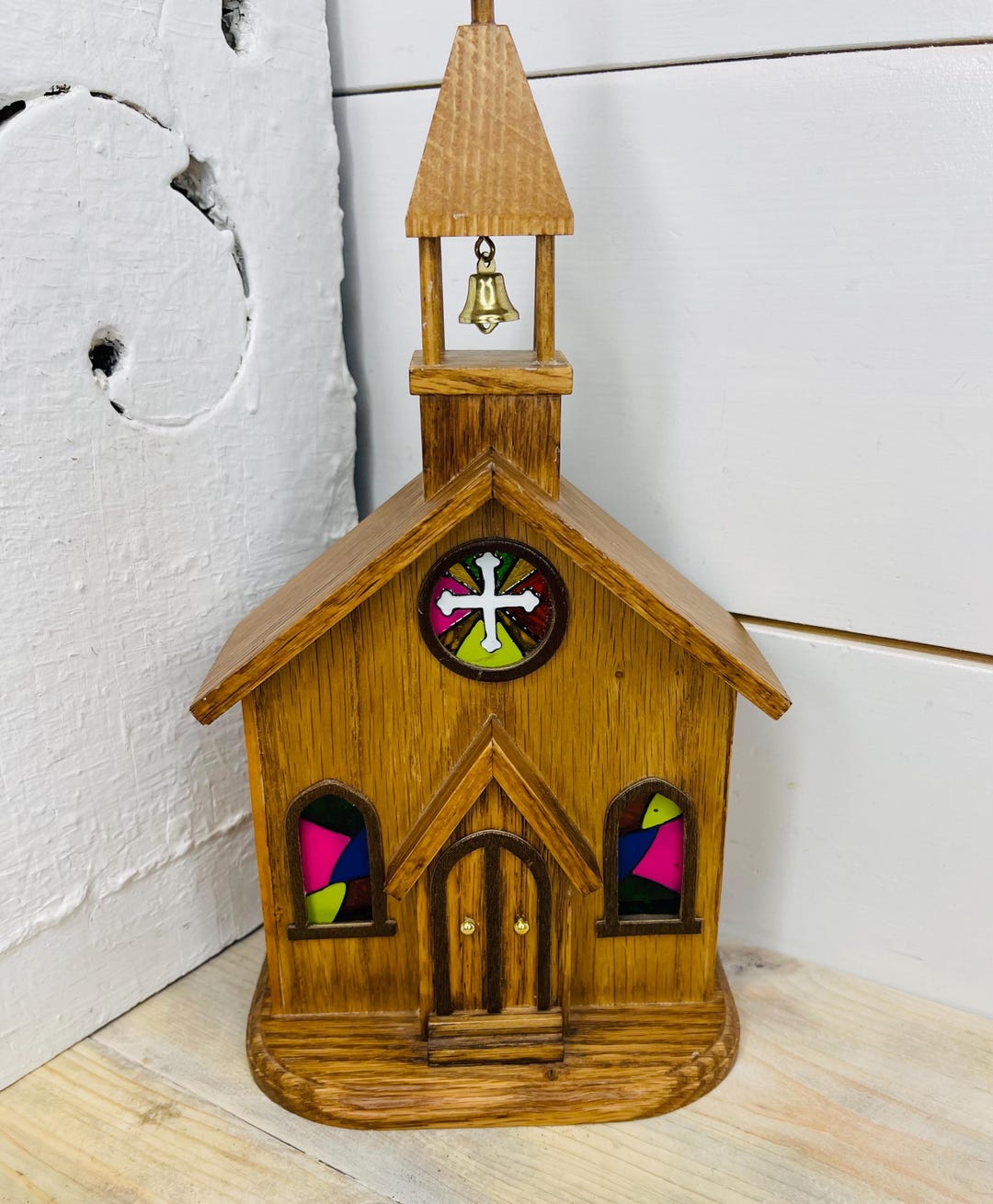 Vintage Lefton Wooden Church Schmid Music Box Plays Amazing Grace - Etsy