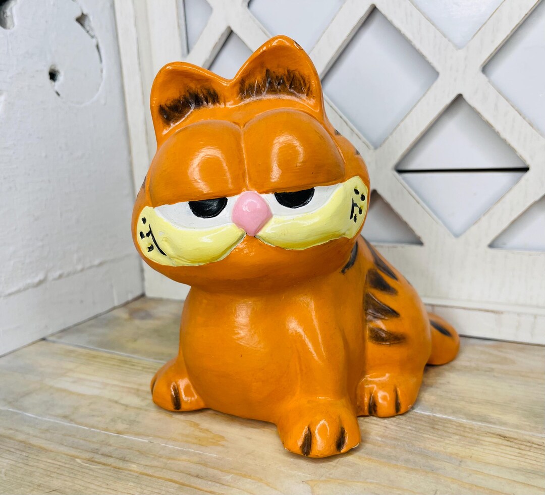 Vintage Garfield Figurine, Vintage Molded Garfield Figurine - Etsy
