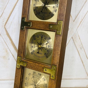 Vintage Springfield Plastic Wood Inspired Frame Weather Station ...