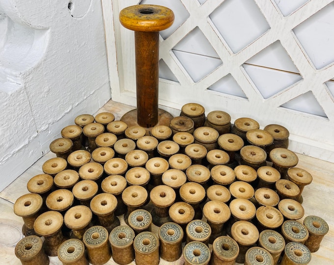 Vintage Wooden Thread Spools, Vintage Wood Wooden Thread, Vintage ...