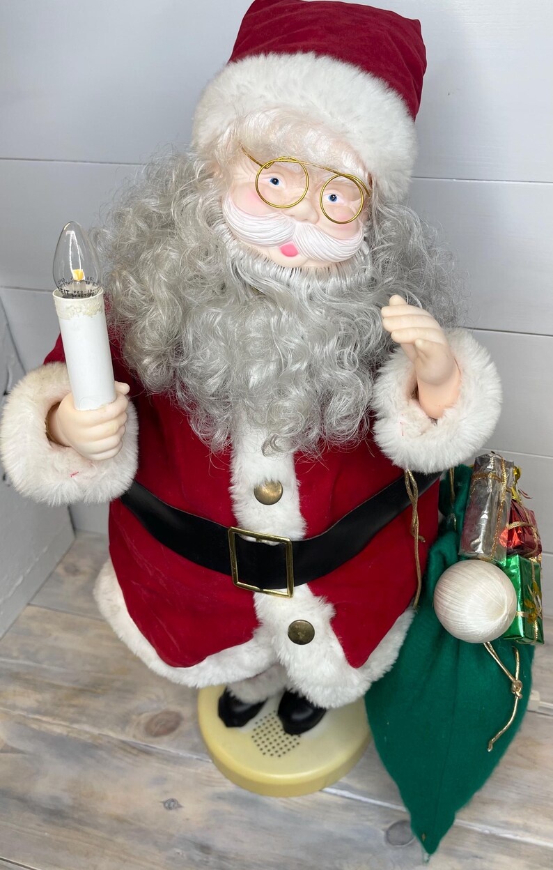 Vintage Illuminated Santa Statue, 1980s Holiday Decor (26.5" Tall) - Etsy