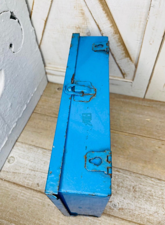 Vintage Blue Metal Imperial Industrial Supply First A… - Gem