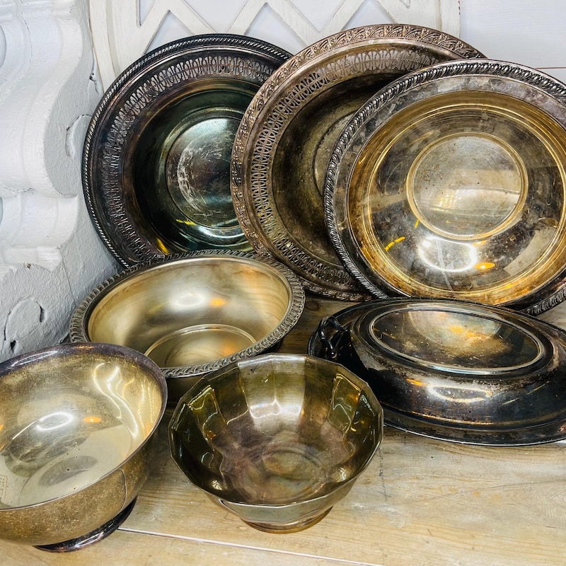 Silver Tray or Bowls - Etsy