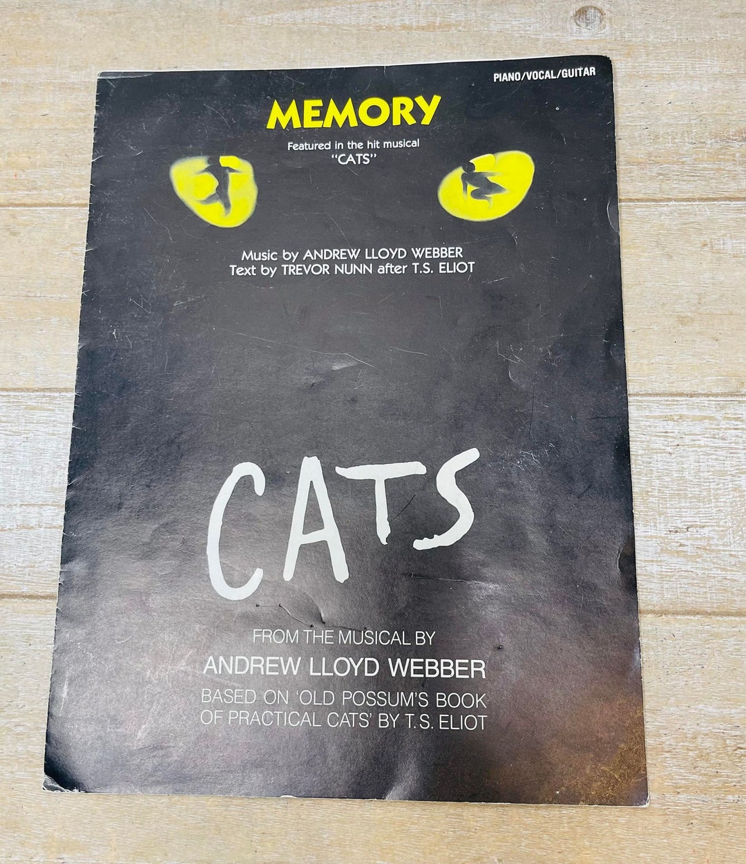 Vintage CATS Broadway Musical Song memory Song Sheet Music, CATS Song ...