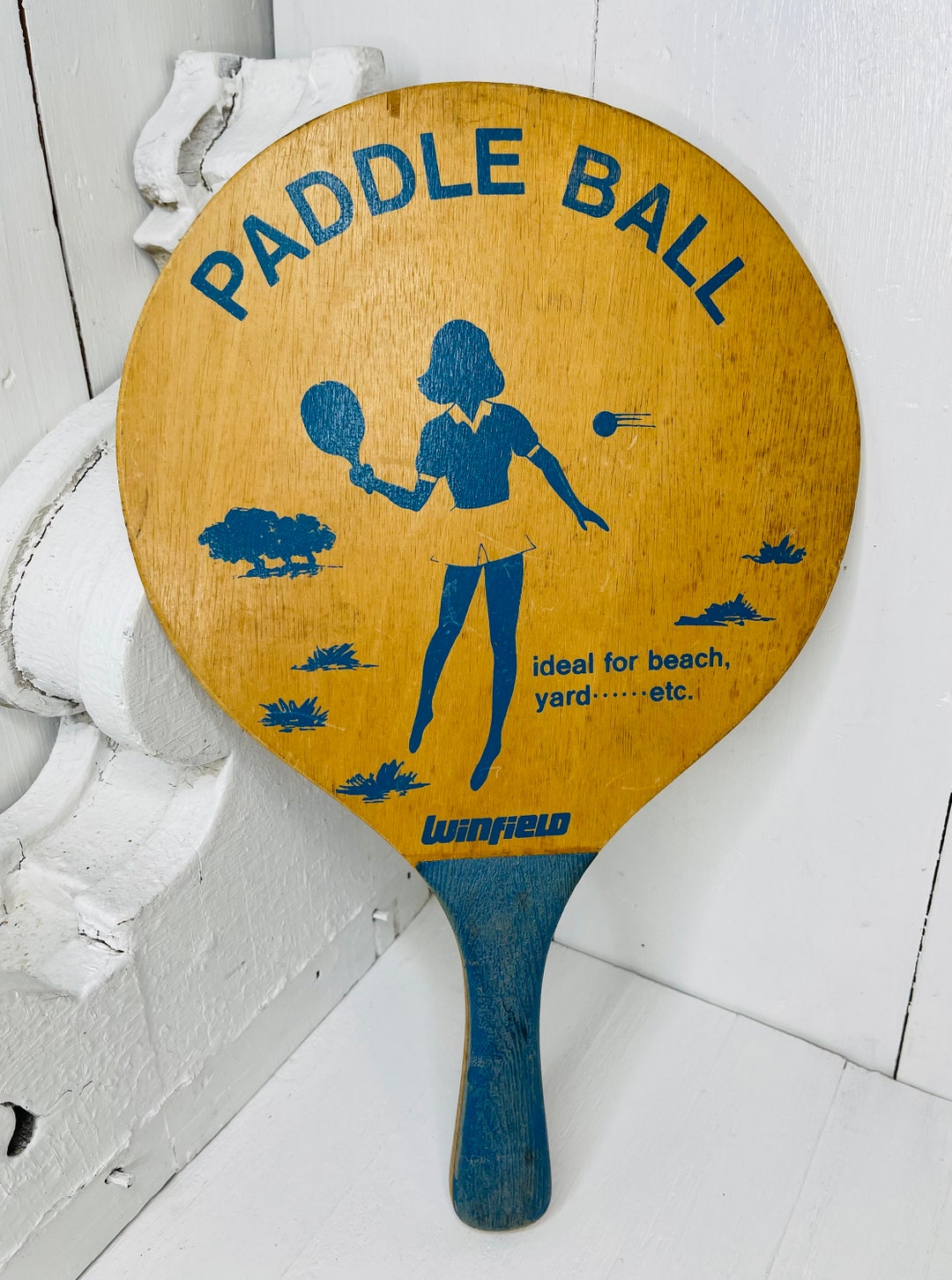 Vintage Winfield Paddleball Wooden Paddle - Etsy
