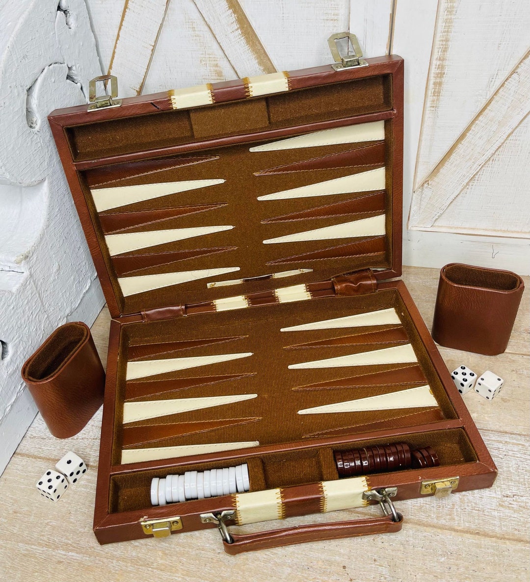 Vintage Backgammon Set, Retro Game, Vintage Backgammon Set in Carrying Case, Complete Set - Etsy