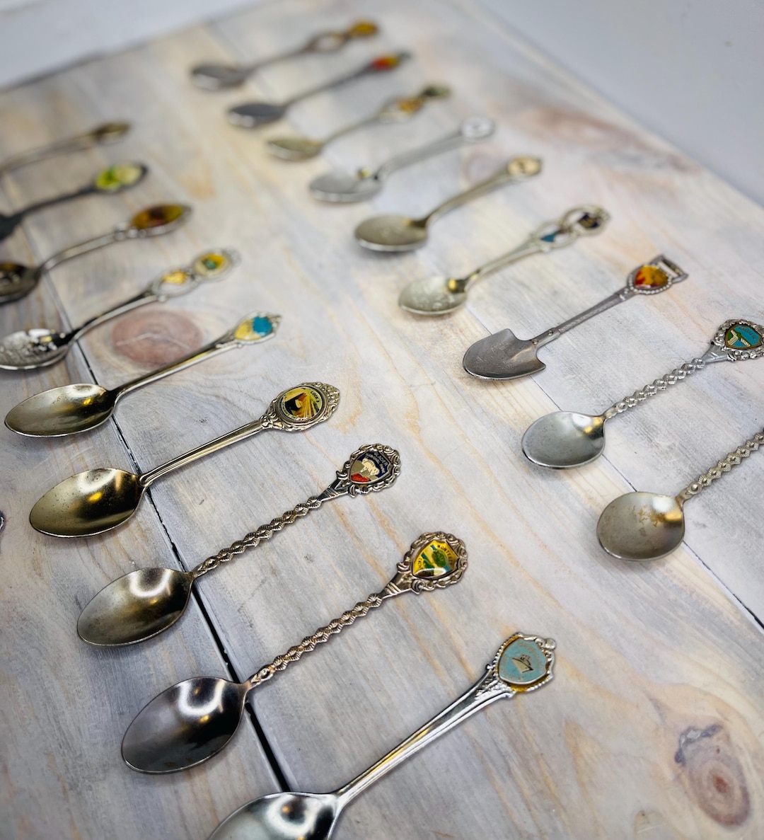 Vintage Souvenir Teaspoon Collection, Sold Separately, Vintage Silver ...