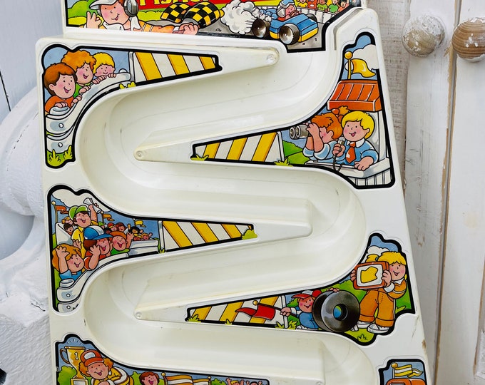 Vintage Fisher Price Car Racetrack, Vintage Fisher Price Plastic Car ...