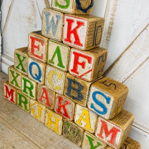 Vintage Children's Blocks, Antique Abc's Blocks, Vintage Abc's Blocks ...
