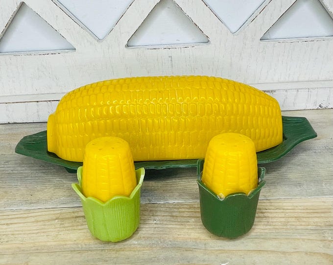 Vintage Plastic Corn on the Cob Souvenir Salt & Pepper Shakers - Etsy