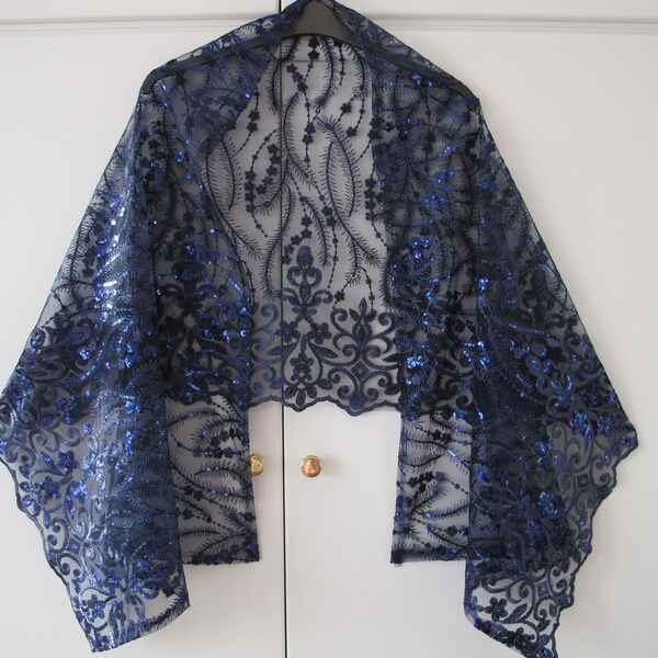 Navy Blue Sequin - Etsy