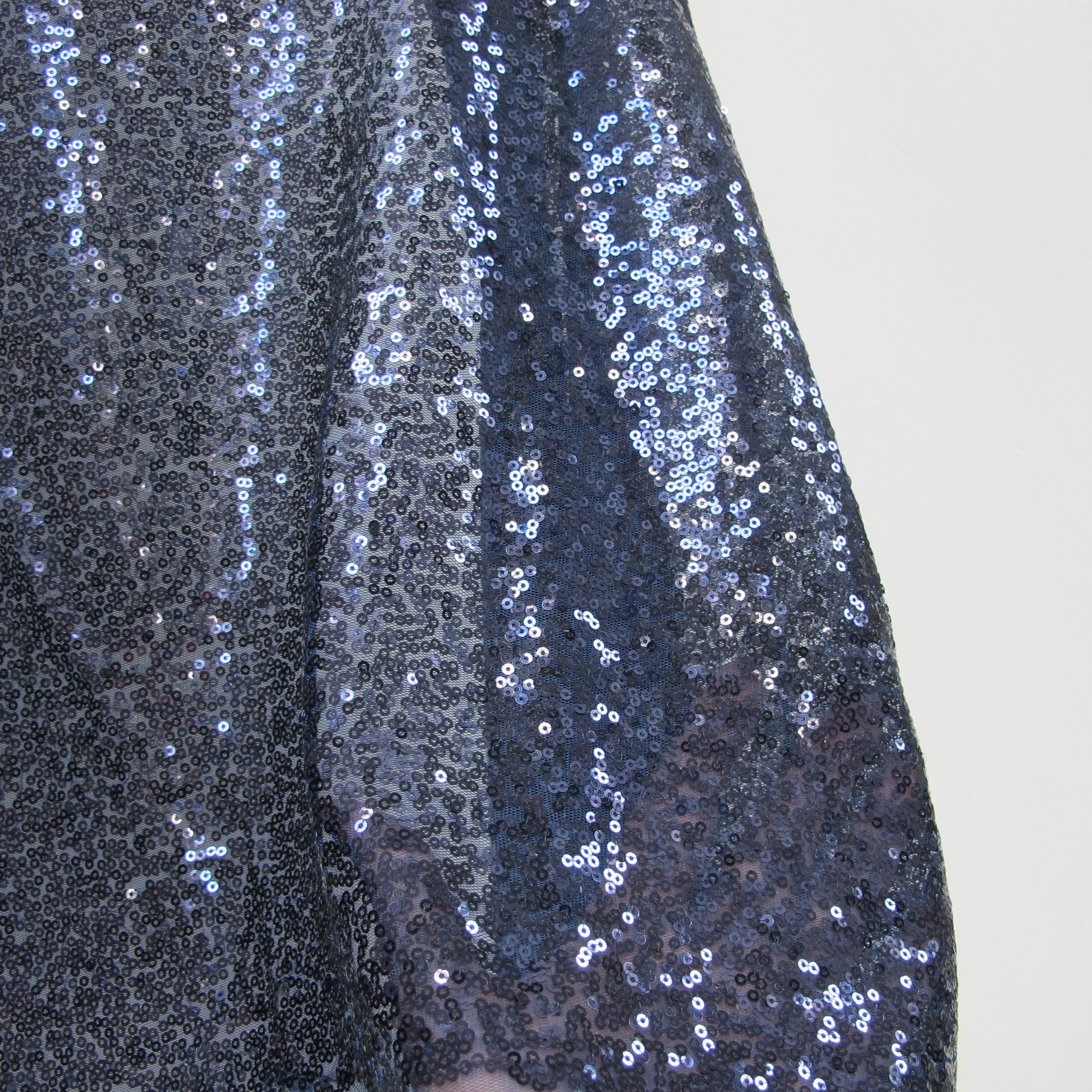 Navy Blue Sequins on Navy Blue Net Wrap Scarf Wedding Party Prom ...