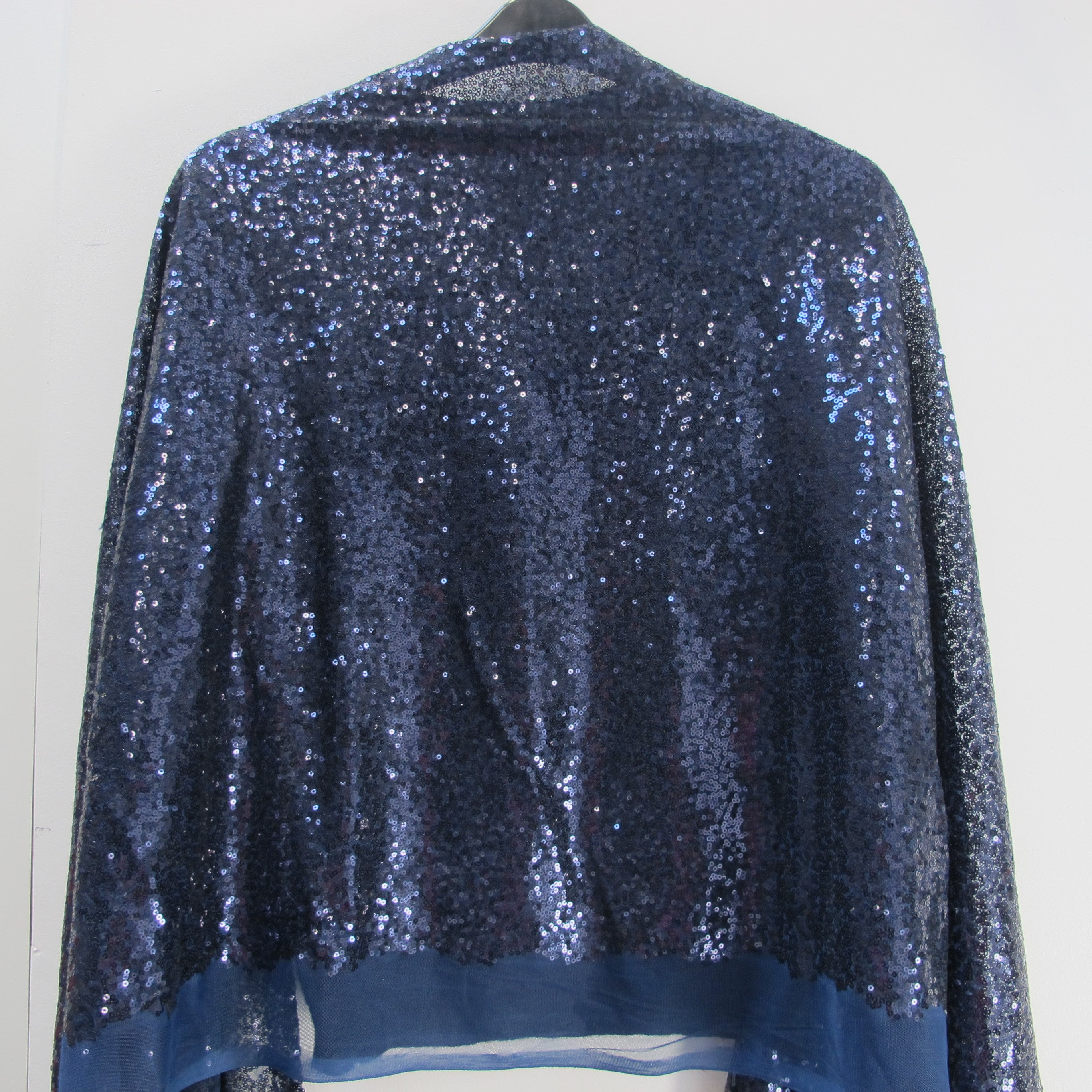 Navy Blue Sequins on Navy Blue Net Wrap Scarf Wedding Party Prom ...