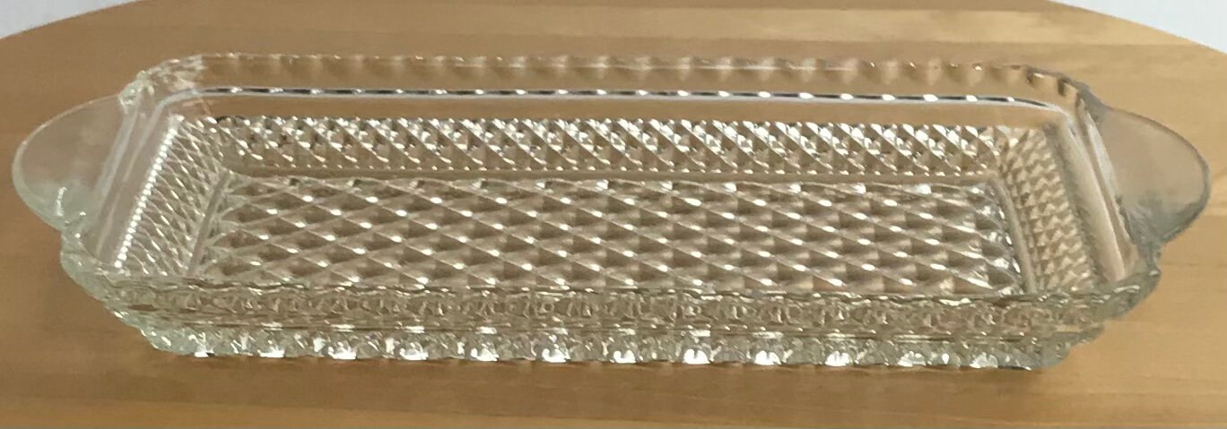Glass Tray with Glass Handles Rectangular Glass Tray with | Etsy