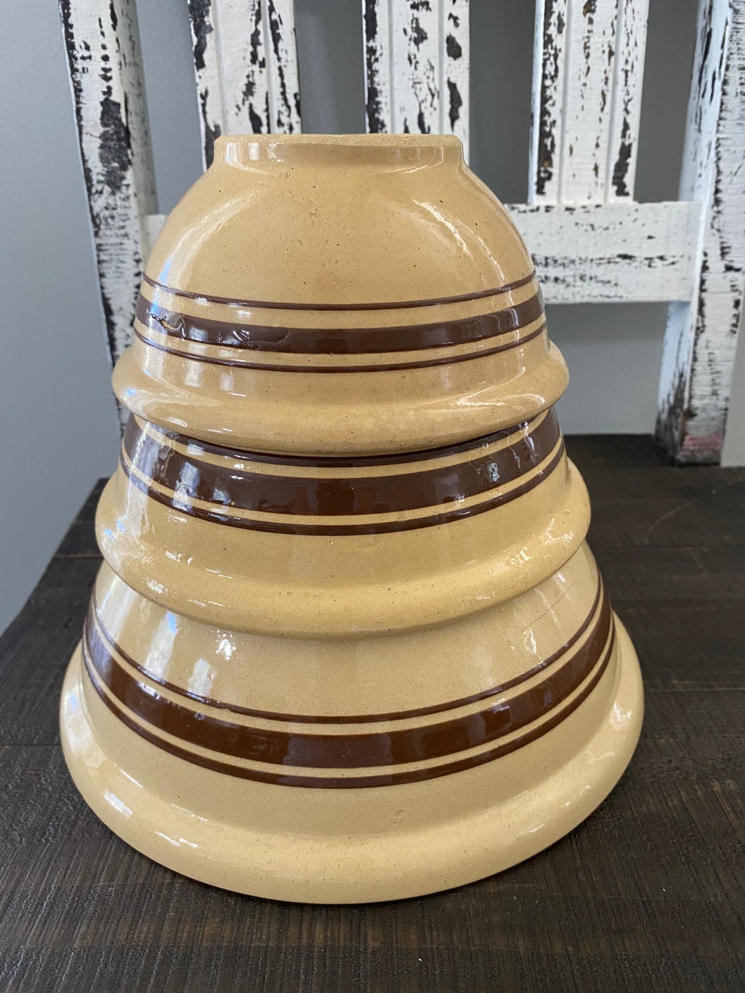 Antique Robinson Ransbottom Pottery Company Bowl / Batter Bowl Set of ...