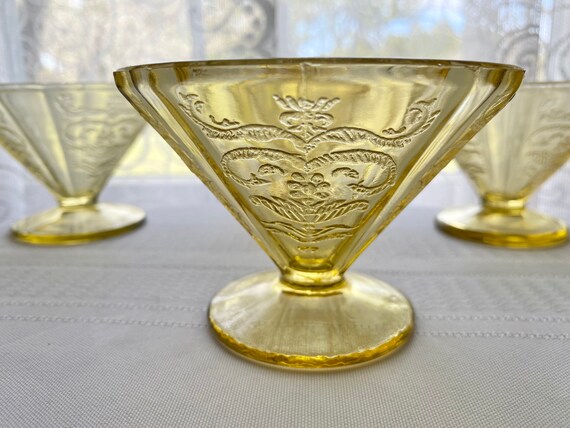 Vintage Amber Depression Glass Madrid Pattern Federal Glass | Etsy