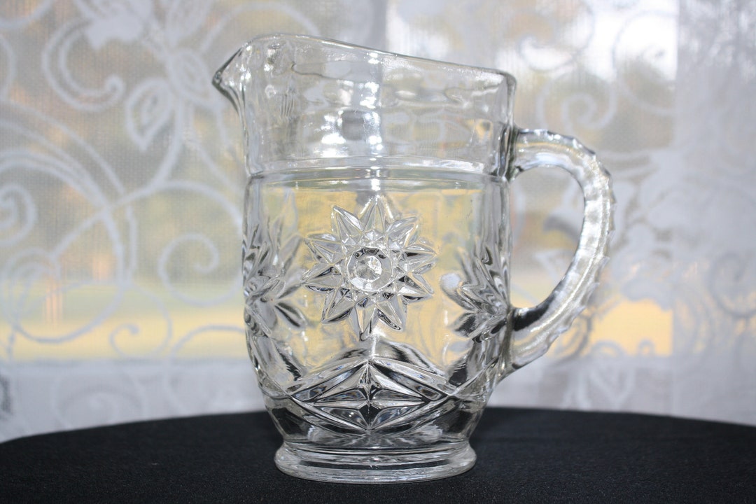 Early American Prescut Pitcher - Etsy
