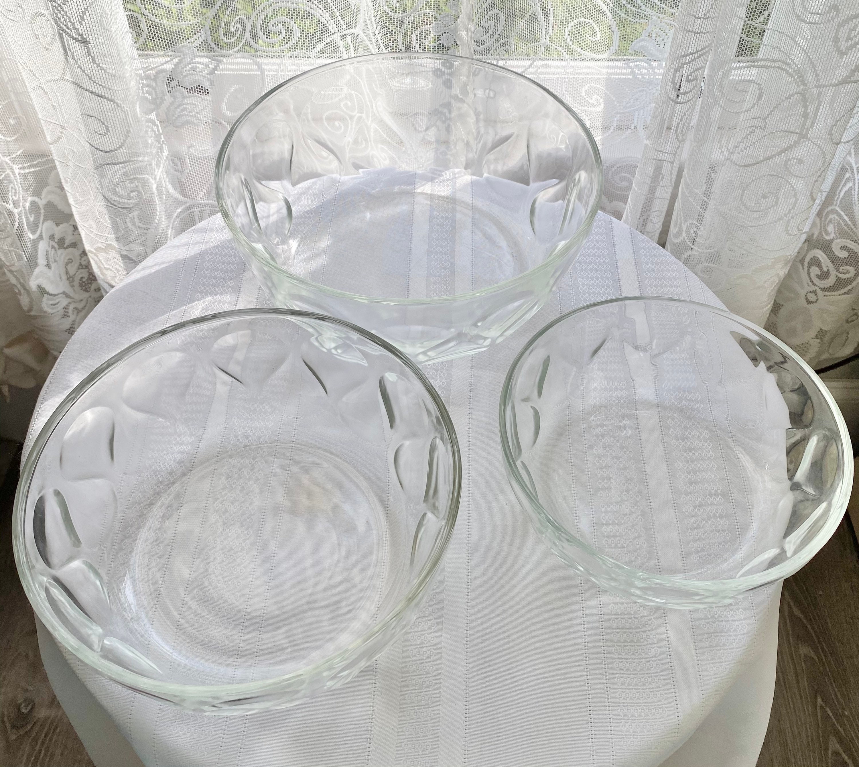 Vintage Pyrex Clear Teardrop Pattern Mixing Bowls One W/lid - Etsy