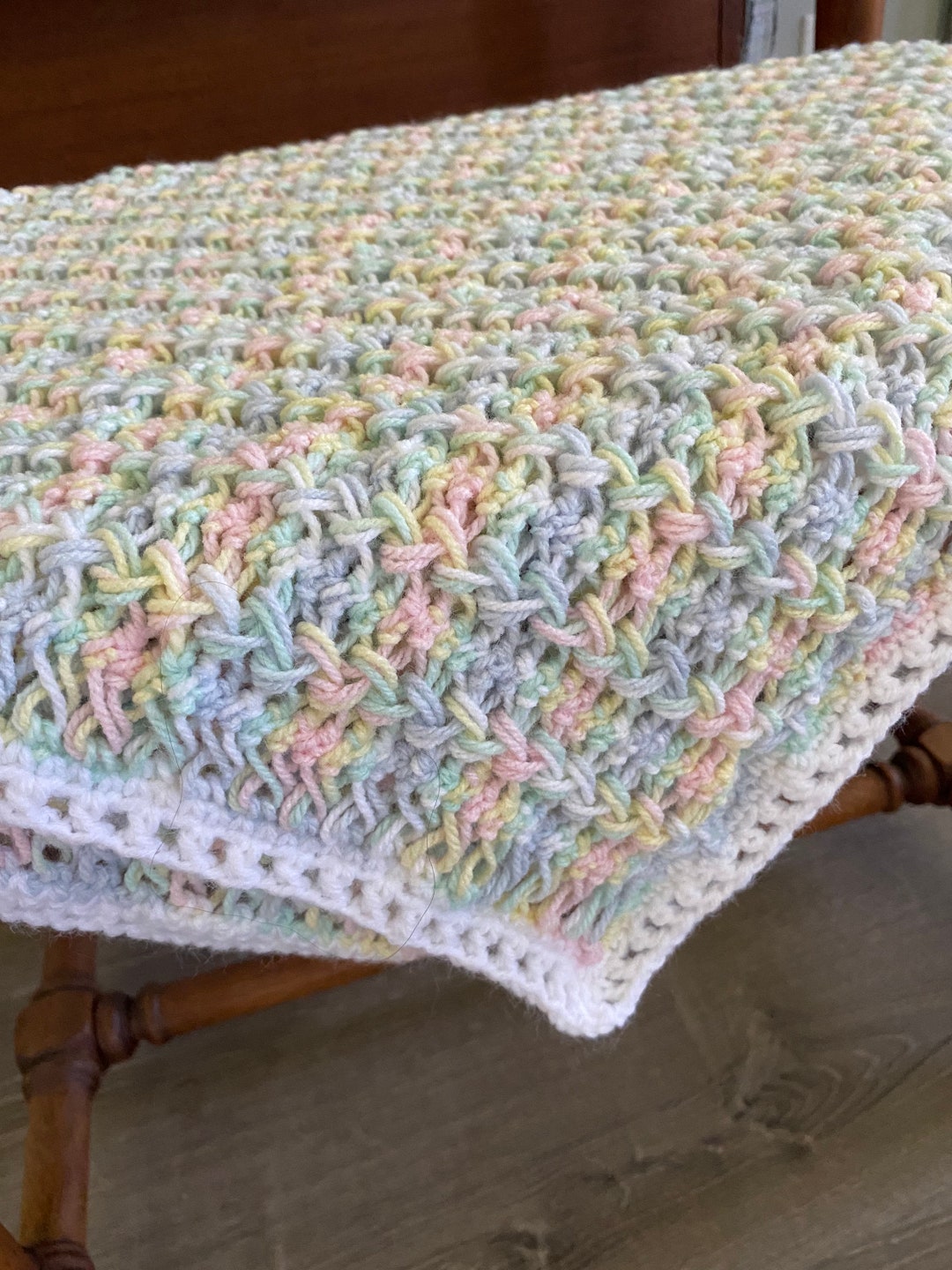 Vintage Baby Afghan Pastel Colors Baby Boy or Girl - Etsy