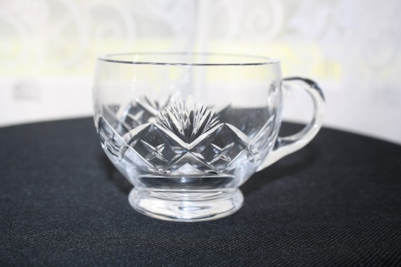 Vintage Crystal Punch Bowl Cups Set of 10 | Etsy