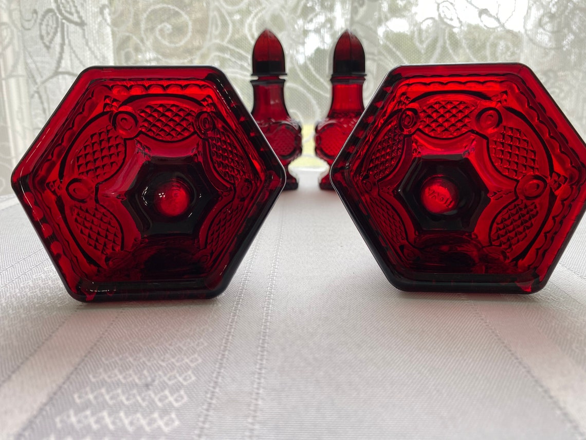 VTG Avon Ruby Red Cape Cod Set Your Choice of Salt & Pepper | Etsy