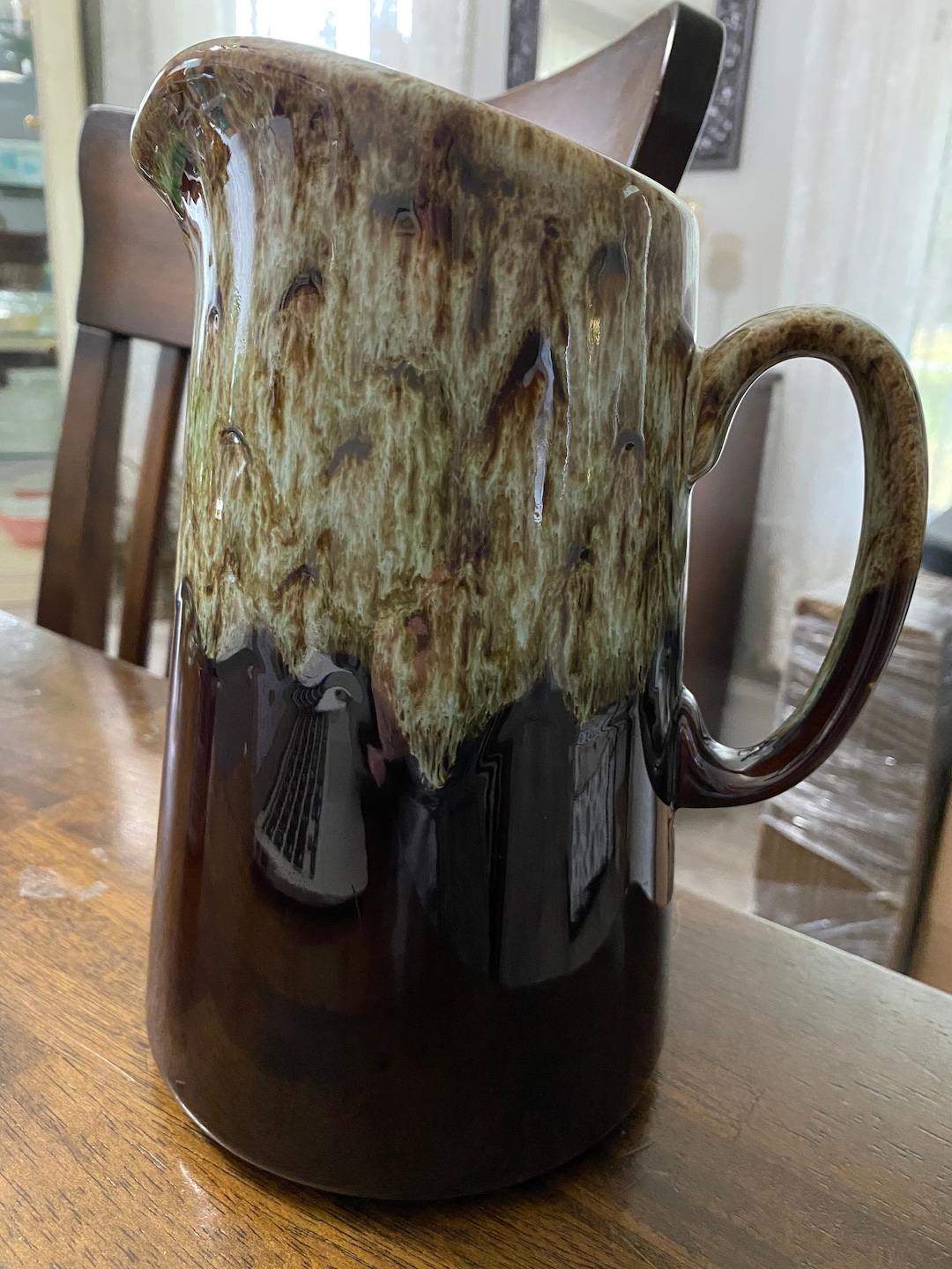 Vintage Drip Pattern Canonsburg Pottery Water Pitcher Ice Lipped - Etsy