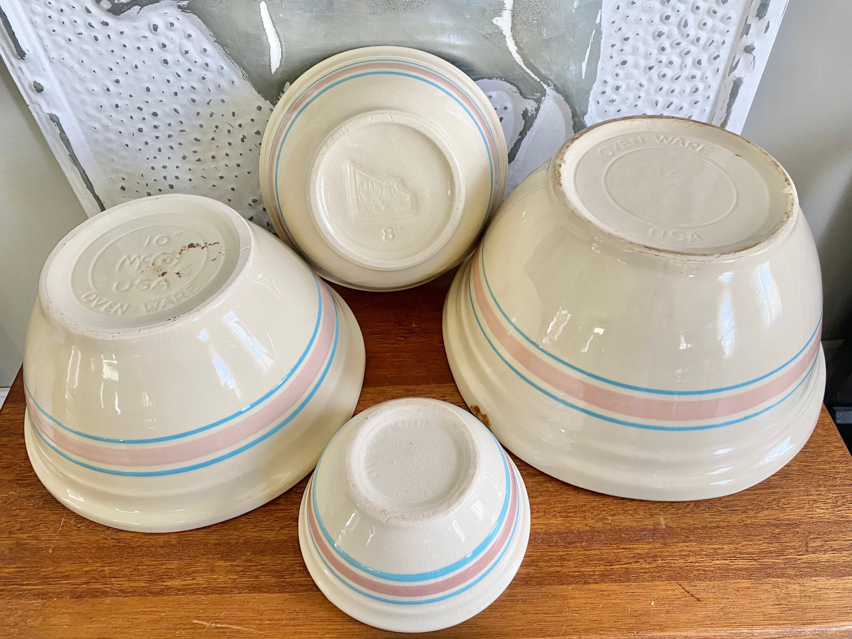 Antique Mccoy Mixing / Batter Bowl Set Farm House Kitchen Made - Etsy