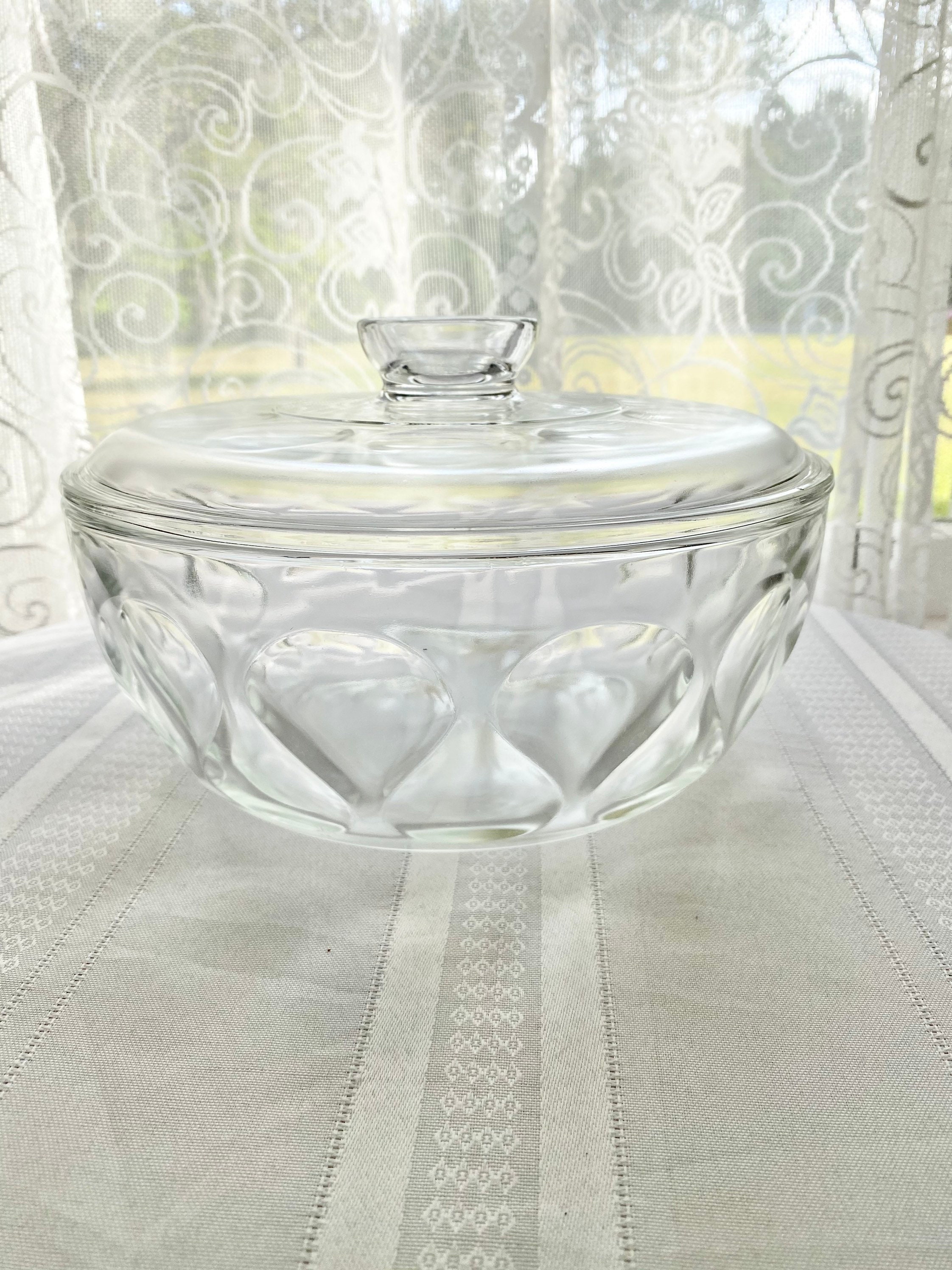 Vintage Pyrex Clear Teardrop Pattern Mixing Bowls One W/lid - Etsy