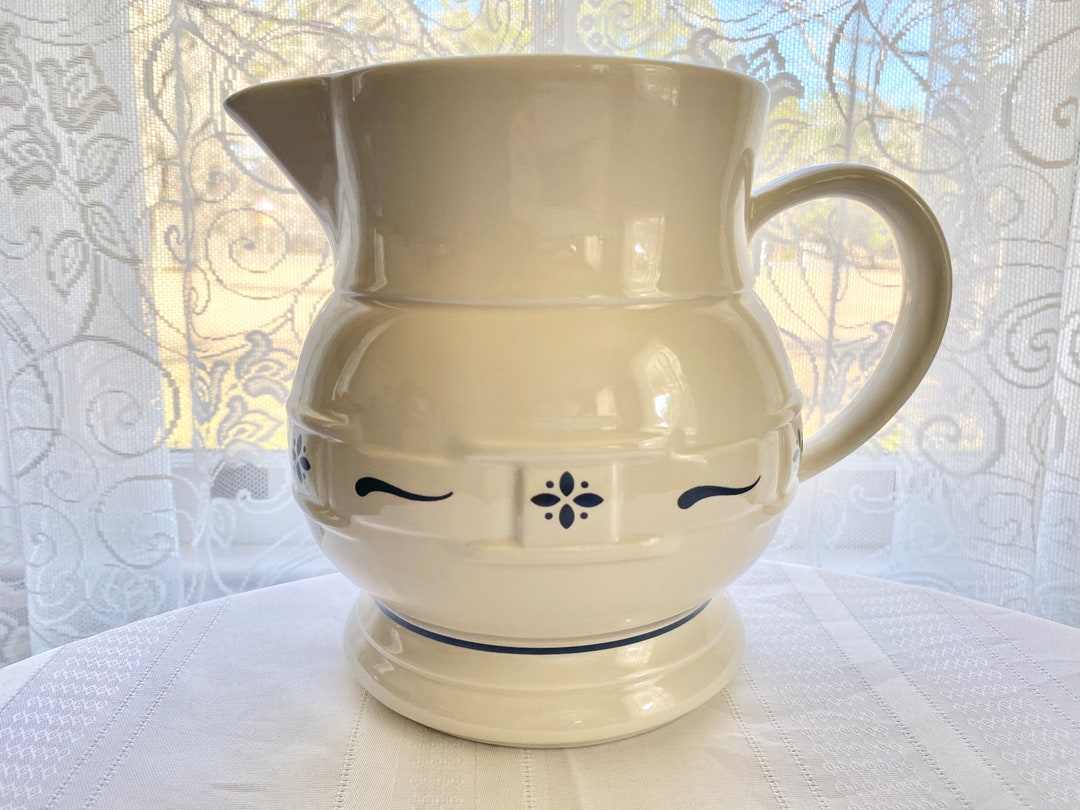 Retired Longaberger Woven Traditions Classic Blue 64 Ounce Pitcher - Etsy