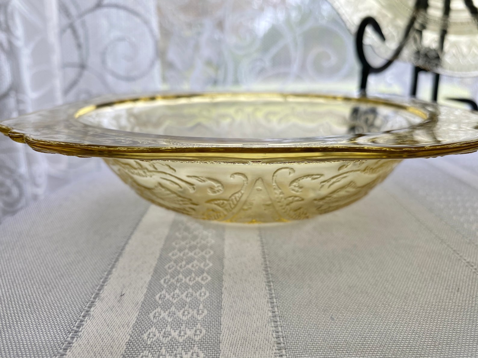 Vintage Amber Depression Glass Madrid Pattern Federal Glass | Etsy