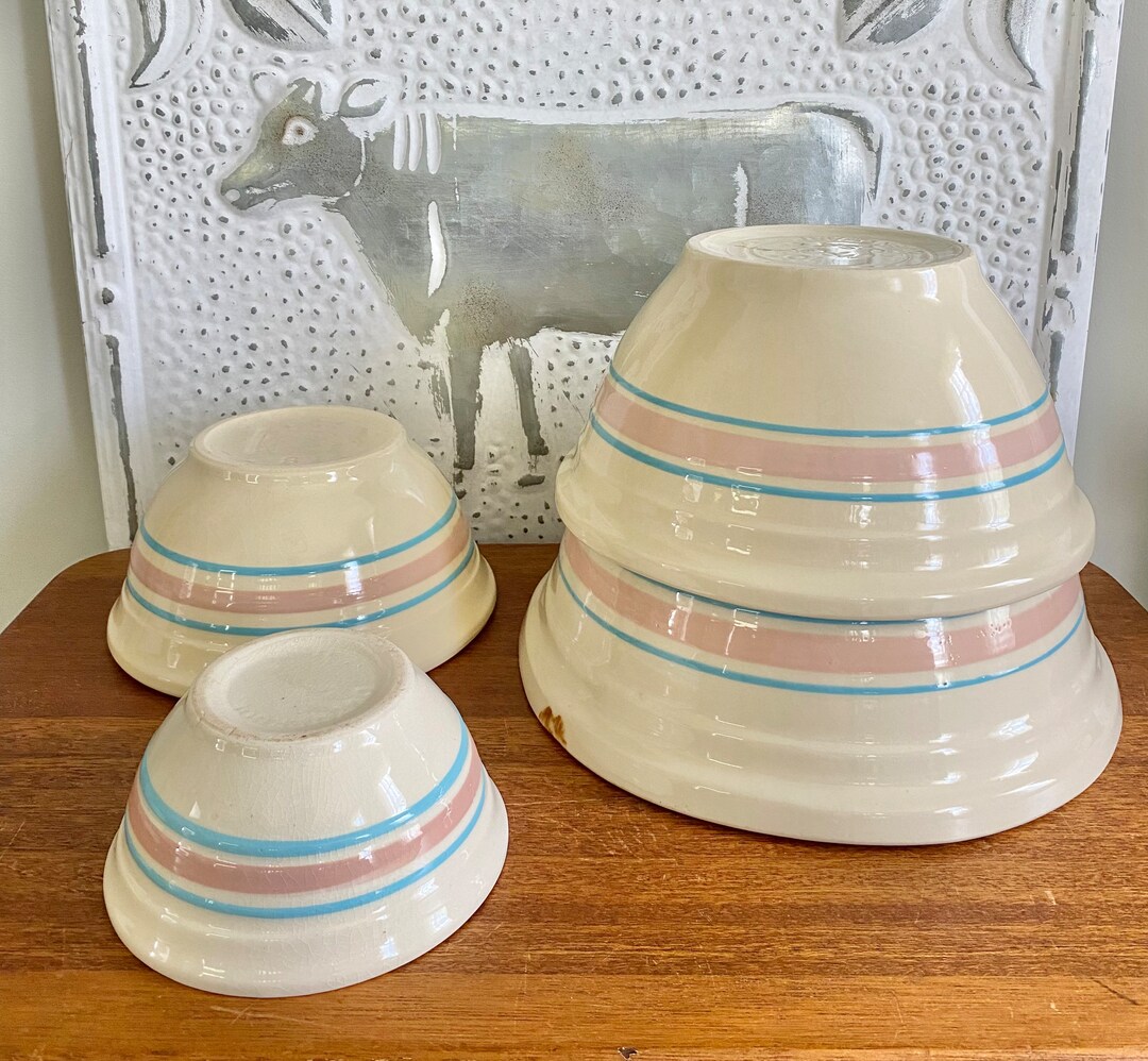 Antique Mccoy Mixing / Batter Bowl Set Farm House Kitchen Made in U.S.A ...