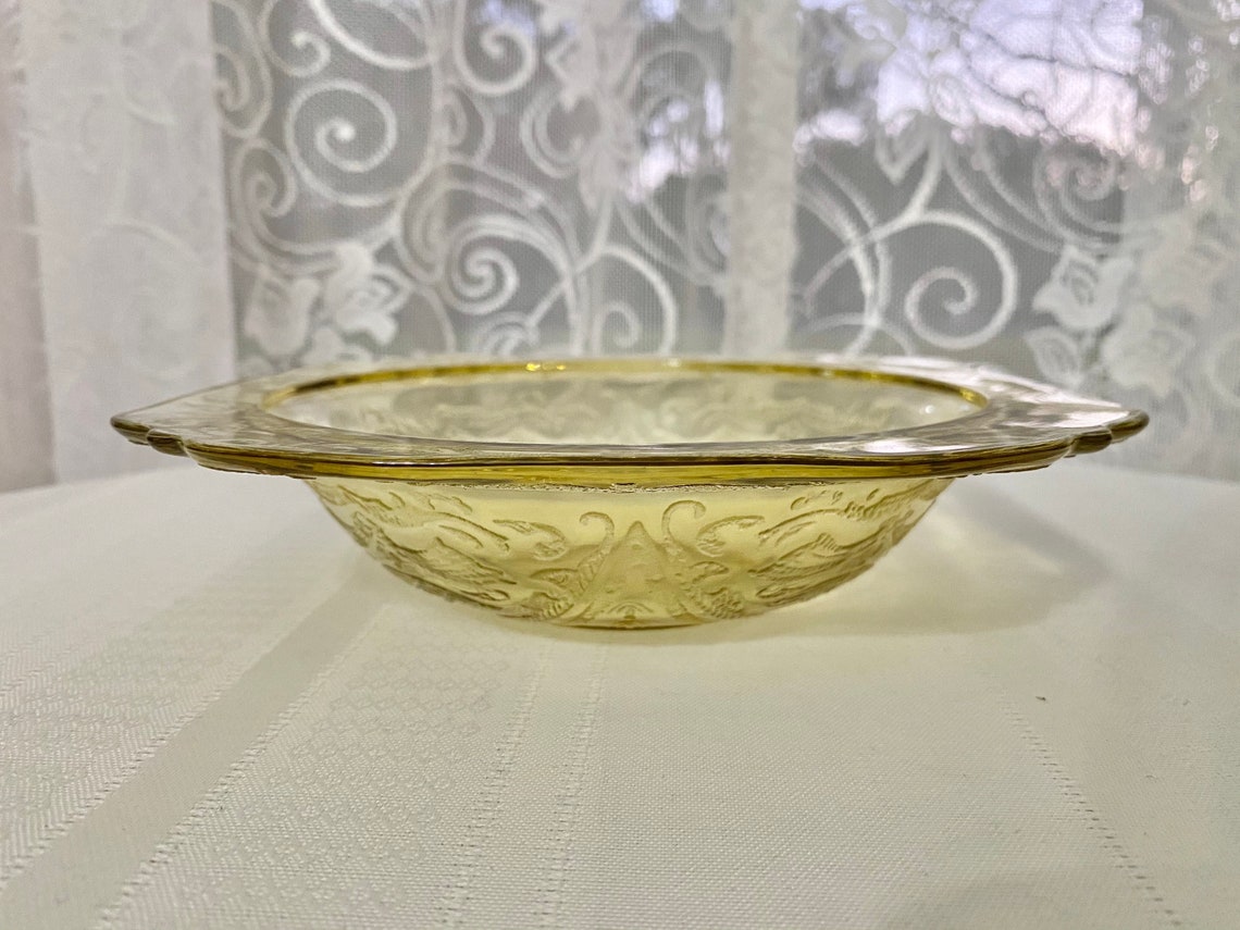 Vintage Amber Depression Glass Madrid Pattern Federal Glass | Etsy