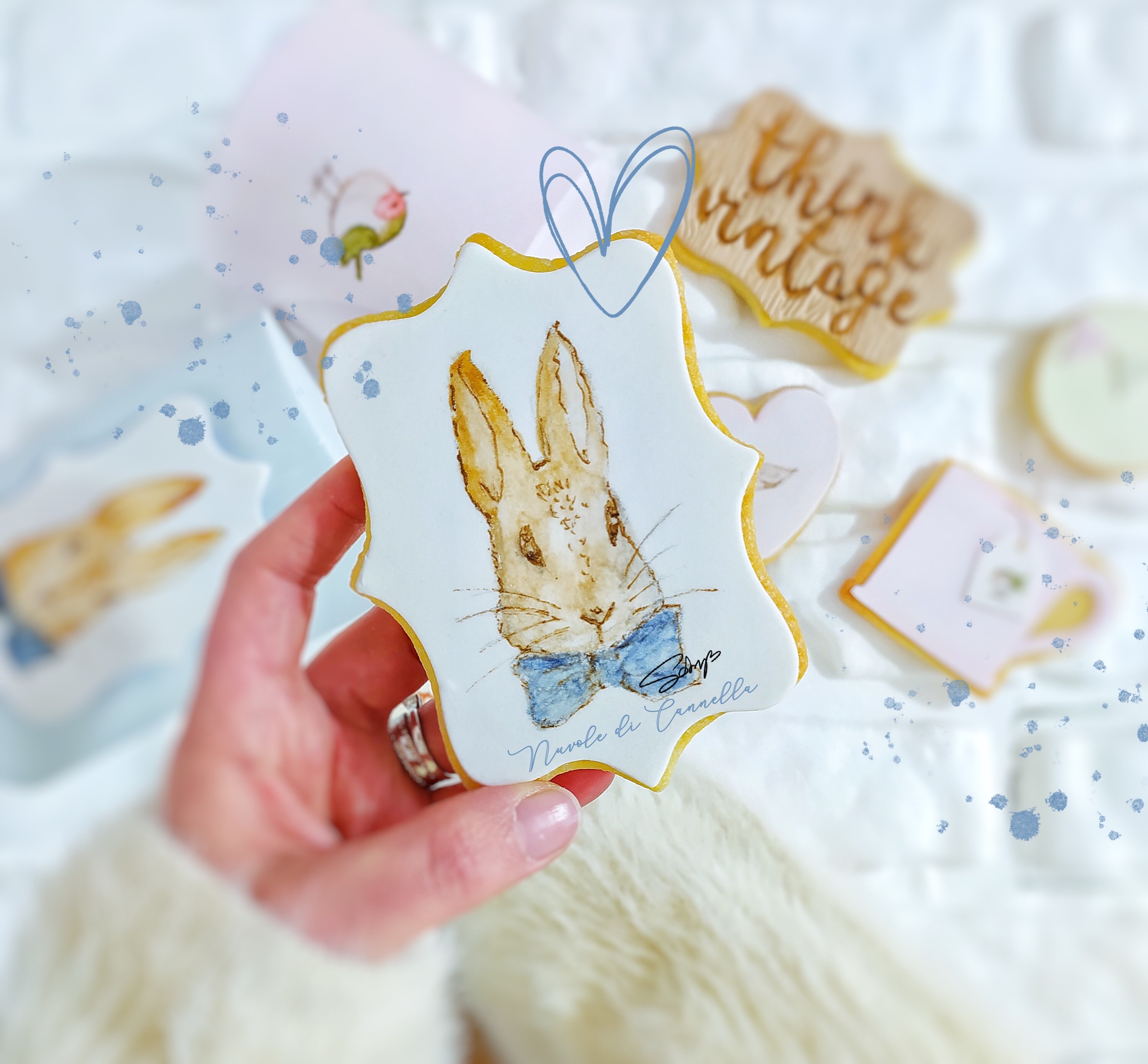 Fake Cake-hogben Pottery Inspire- Peter Rabbit Cake - Cookies Paint ...
