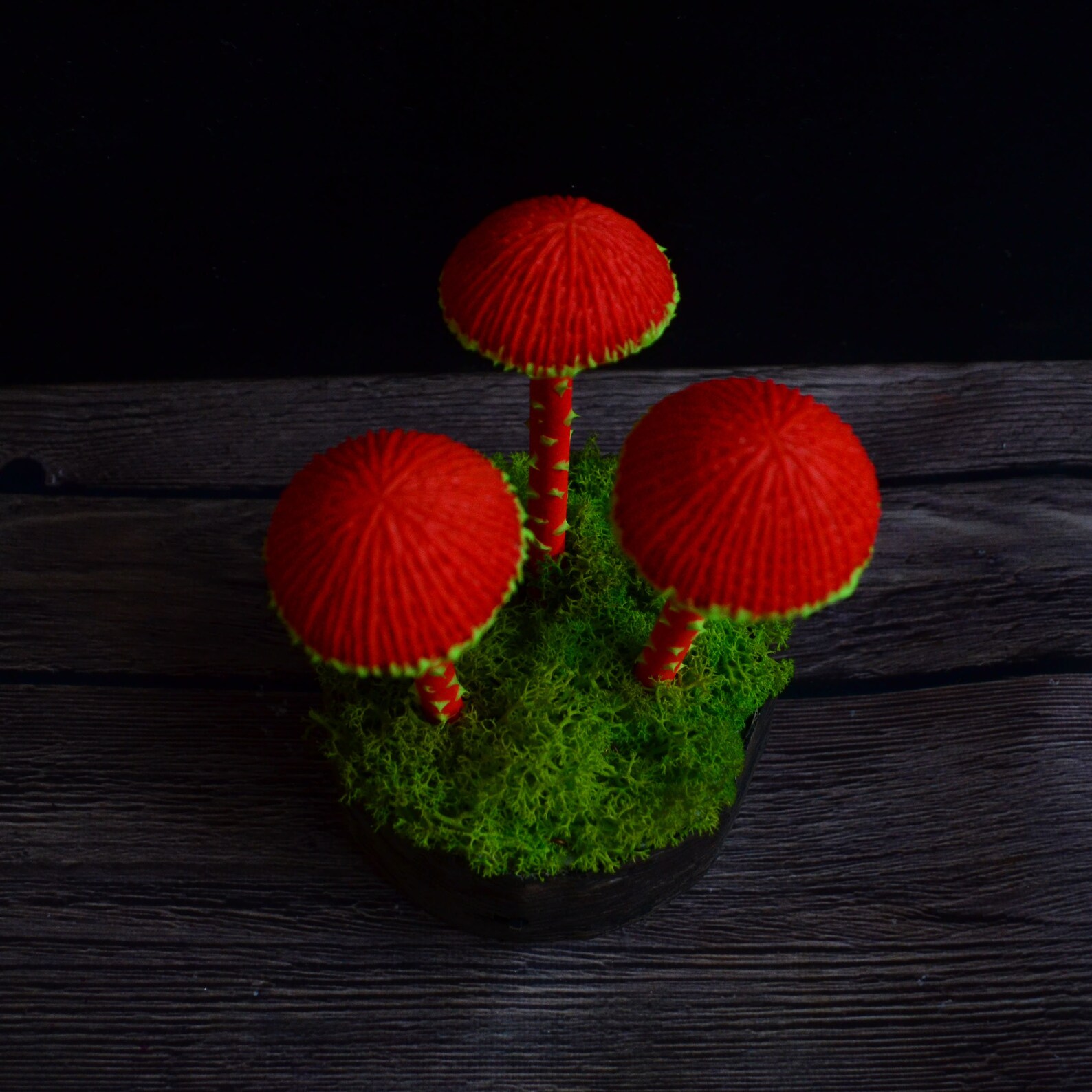 Fluorescent orange Mushrooms lamp Mushroom night light | Etsy