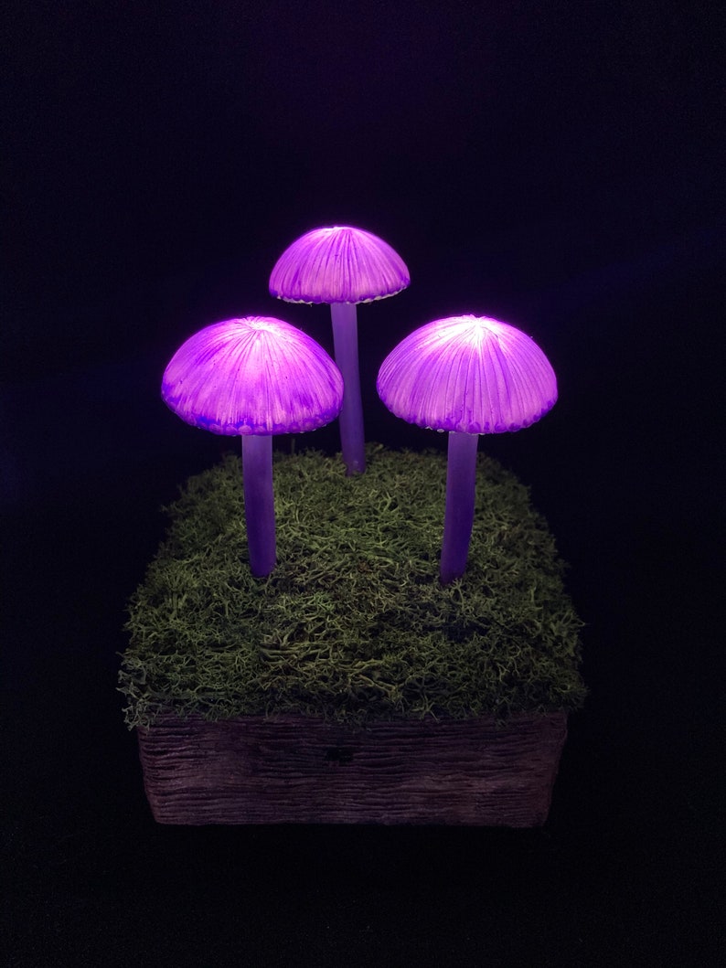 Purple Glow Mushroom Lamp Gothic Lamp LED Psychedelic Lamp | Etsy UK