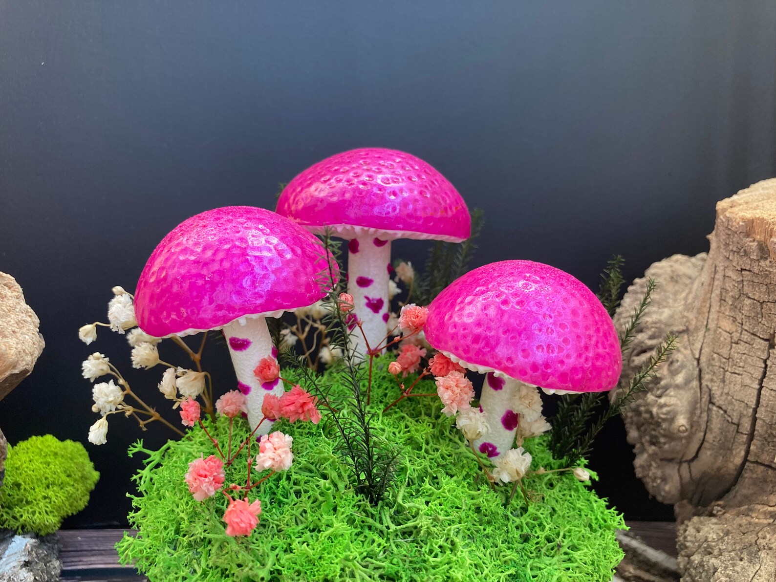 Pink Mushroom Lamp USB Trippy Lights Psychedelic Lamp Table | Etsy