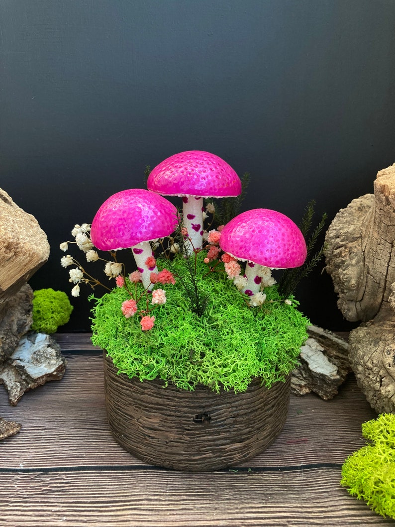 Pink Mushroom Lamp USB Trippy Lights Psychedelic Lamp Table - Etsy