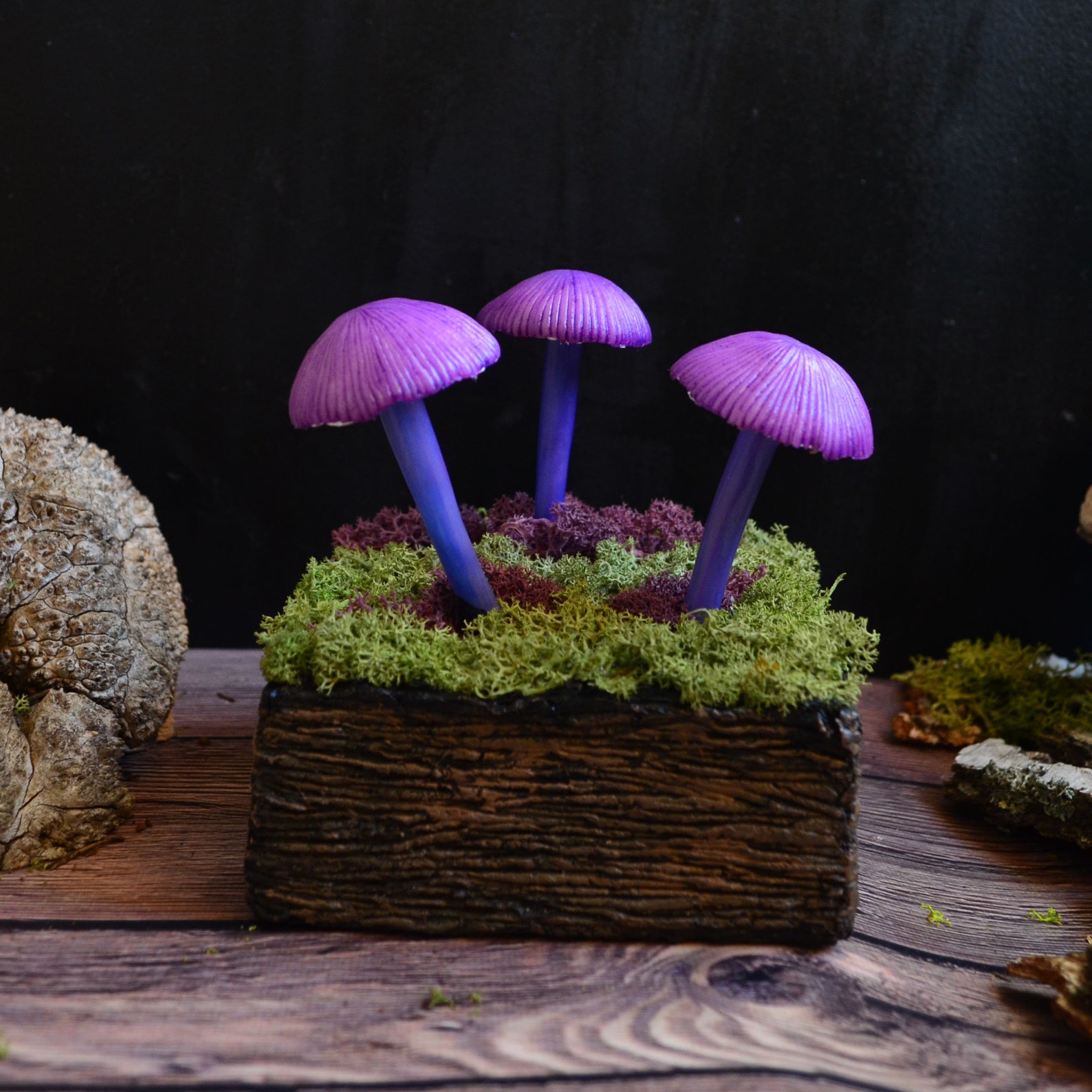 Purple glow mushroom lamp Gothic lamp LED Psychedelic lamp | Etsy