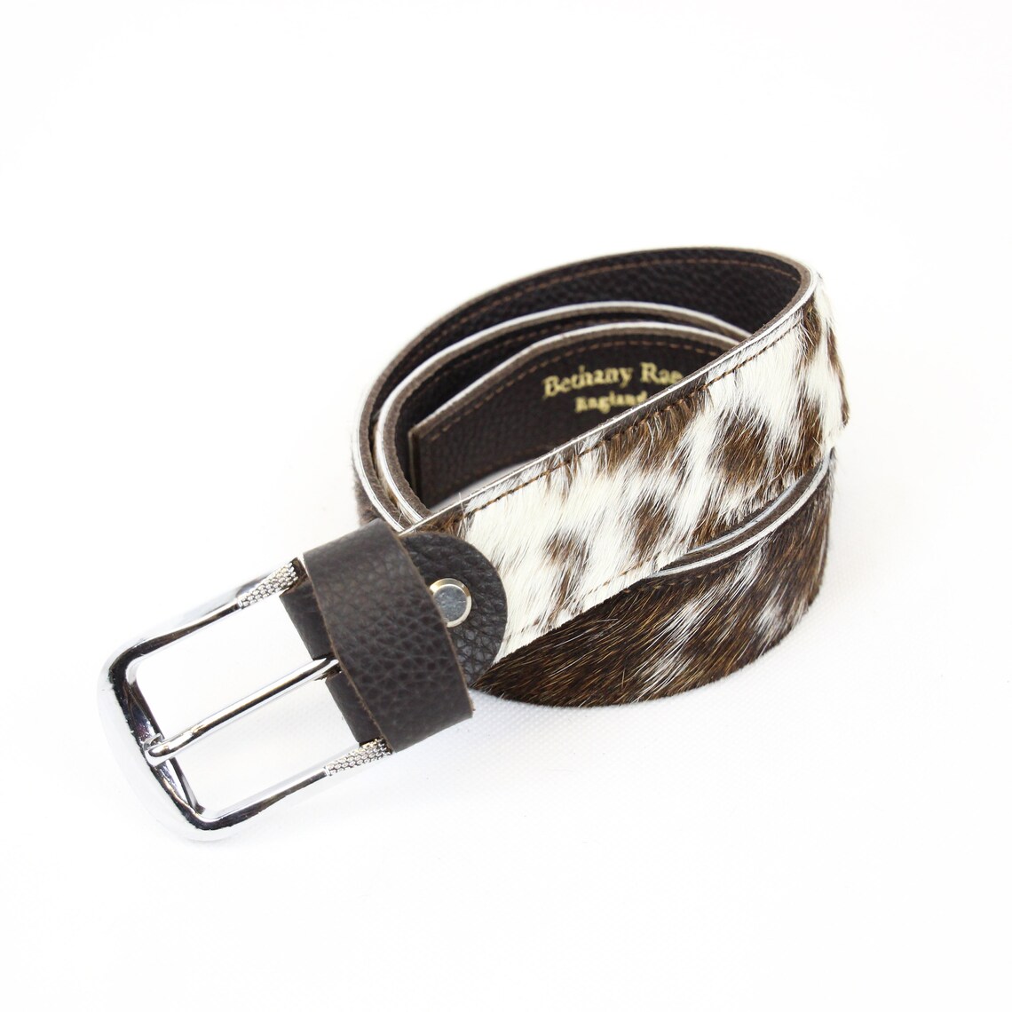 Cowhide Leather Belt Blandford Belt Western Hair on Hide Country Cow ...
