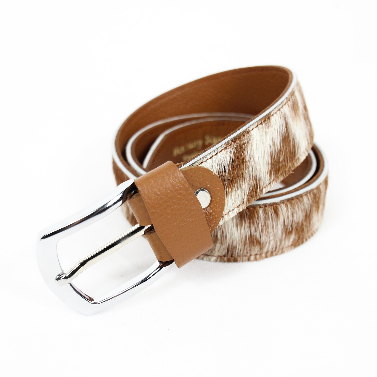 Cowhide Leather Belt | Blandford Belt | Western | Hair on Hide ...