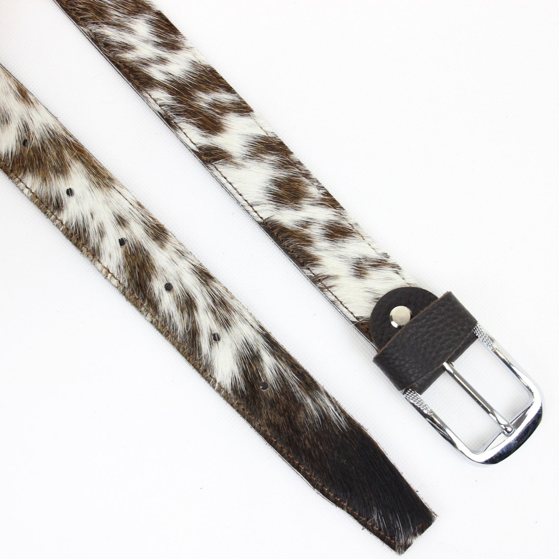 Cowhide Leather Belt Blandford Belt Western Hair on Hide Country Cow ...